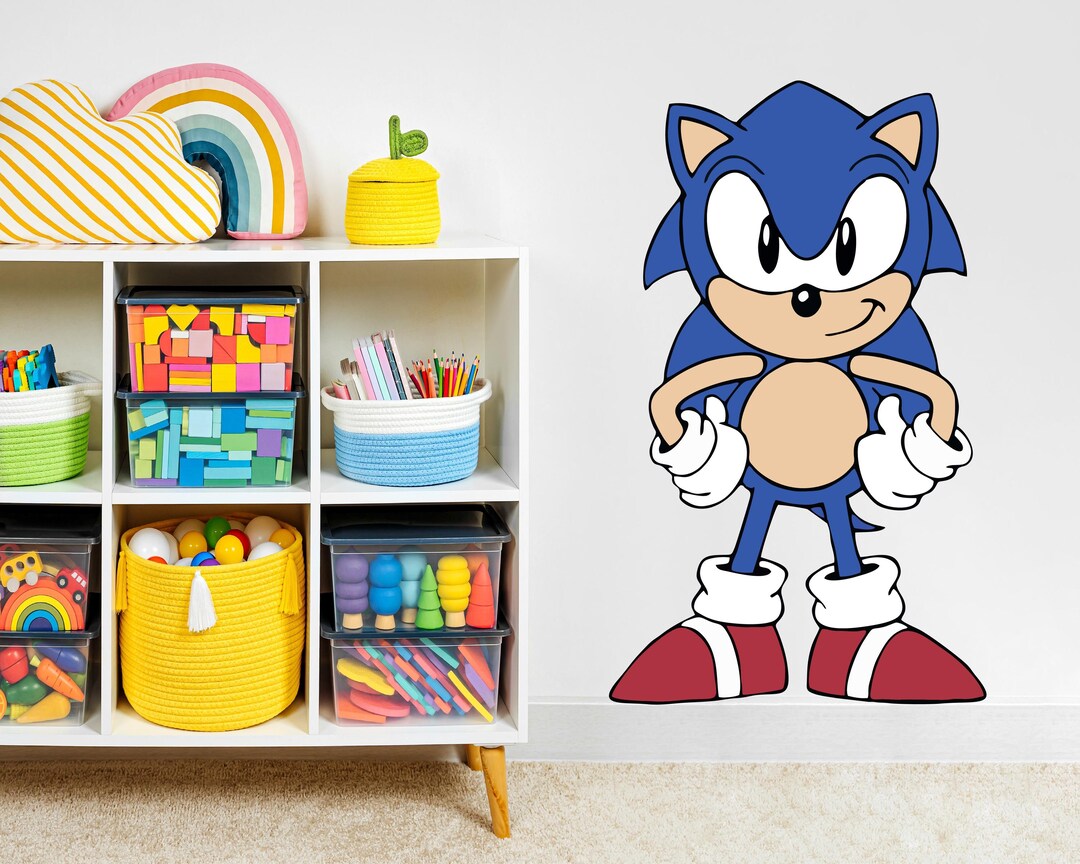 Sonic the Hedgehog Wall Sticker - Etsy