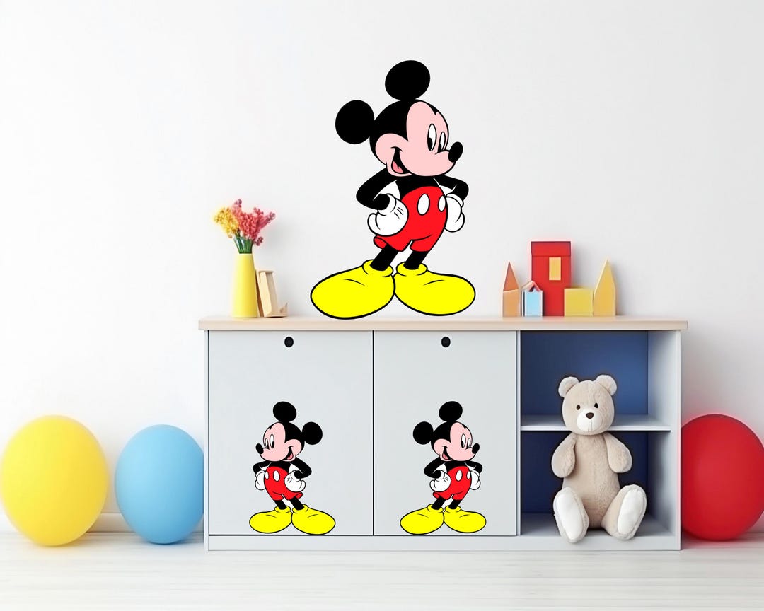 Mickey Mouse Wall Sticker - Etsy