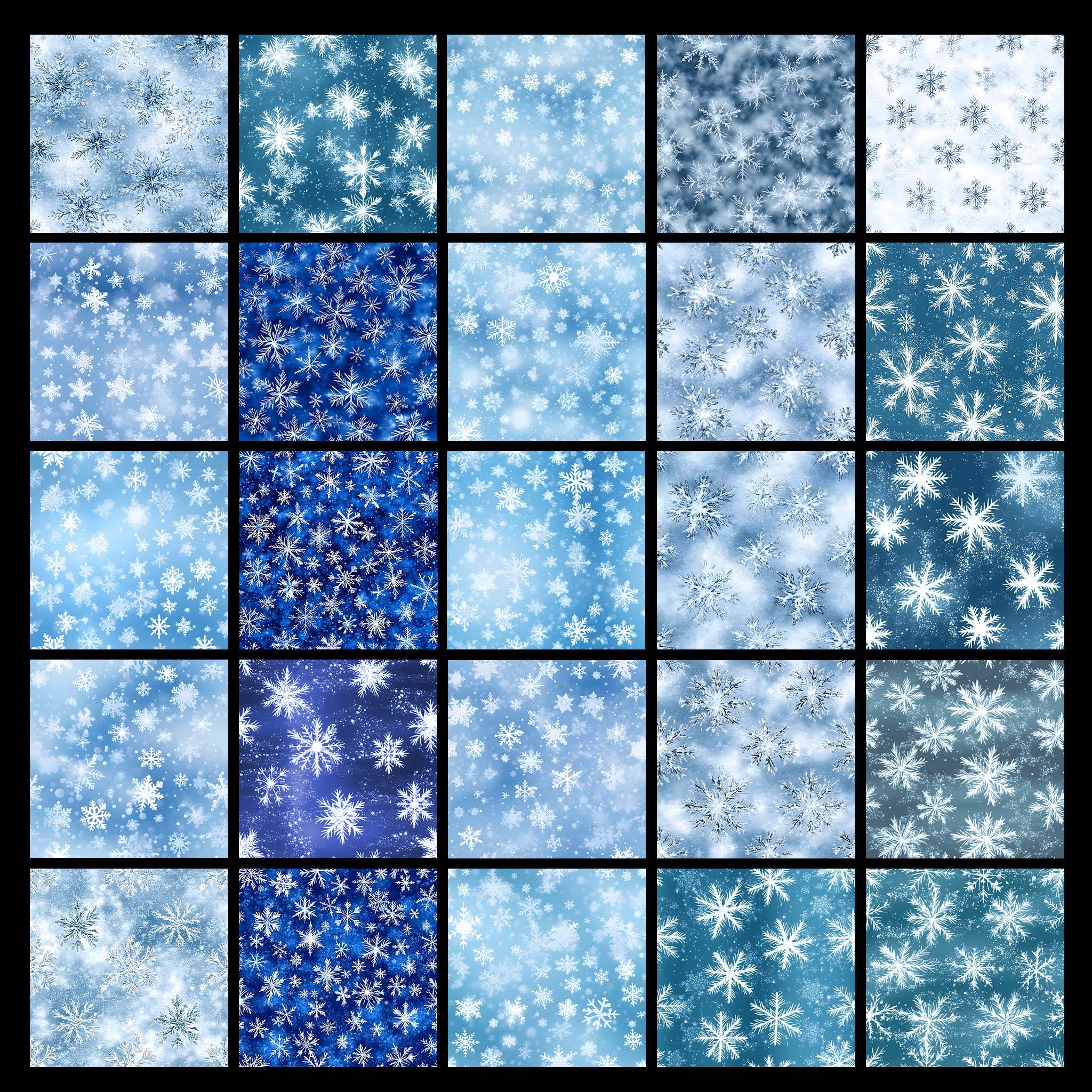 Snowflakes Seamless Pattern | Winter Background | Christmas Card ...