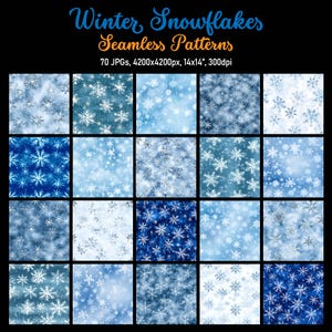 Snowflakes Seamless Pattern | Winter Background | Christmas Card ...
