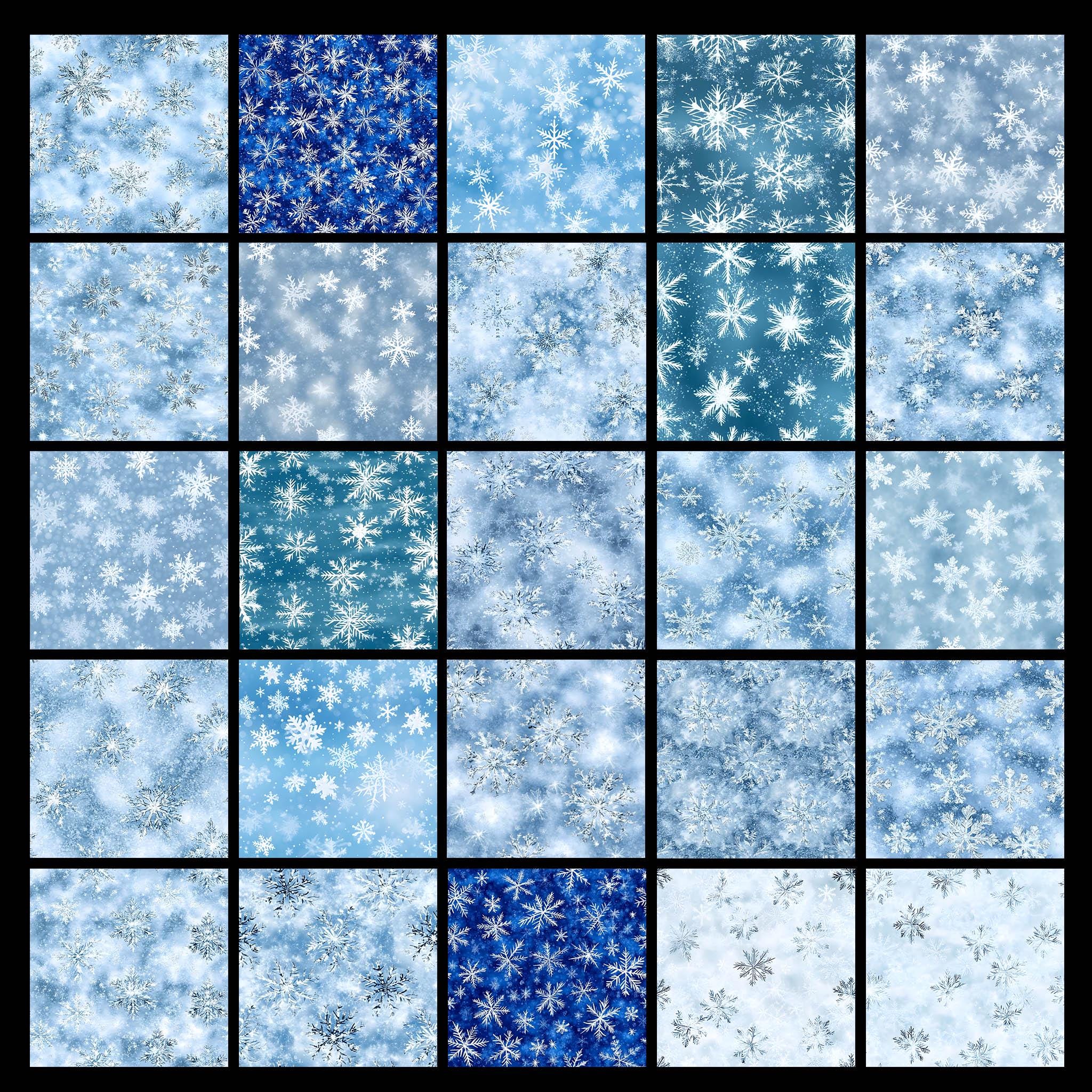 Snowflakes Seamless Pattern | Winter Background | Christmas Card ...