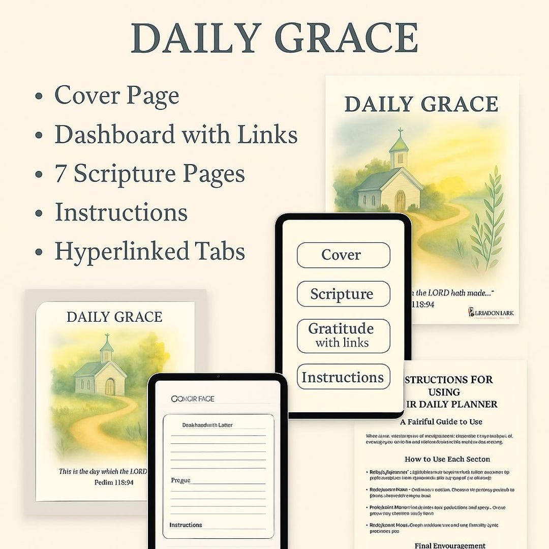 Daily Grace Church Packet – Bundle | Digital + Printable | Hyperlinked ...