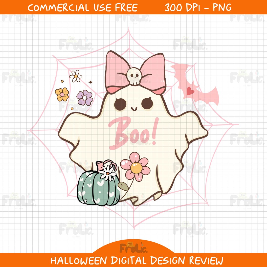Cute Ghost Png | Halloween Png | Pink Ghost Png | Ghost Collage Svg PNG ...