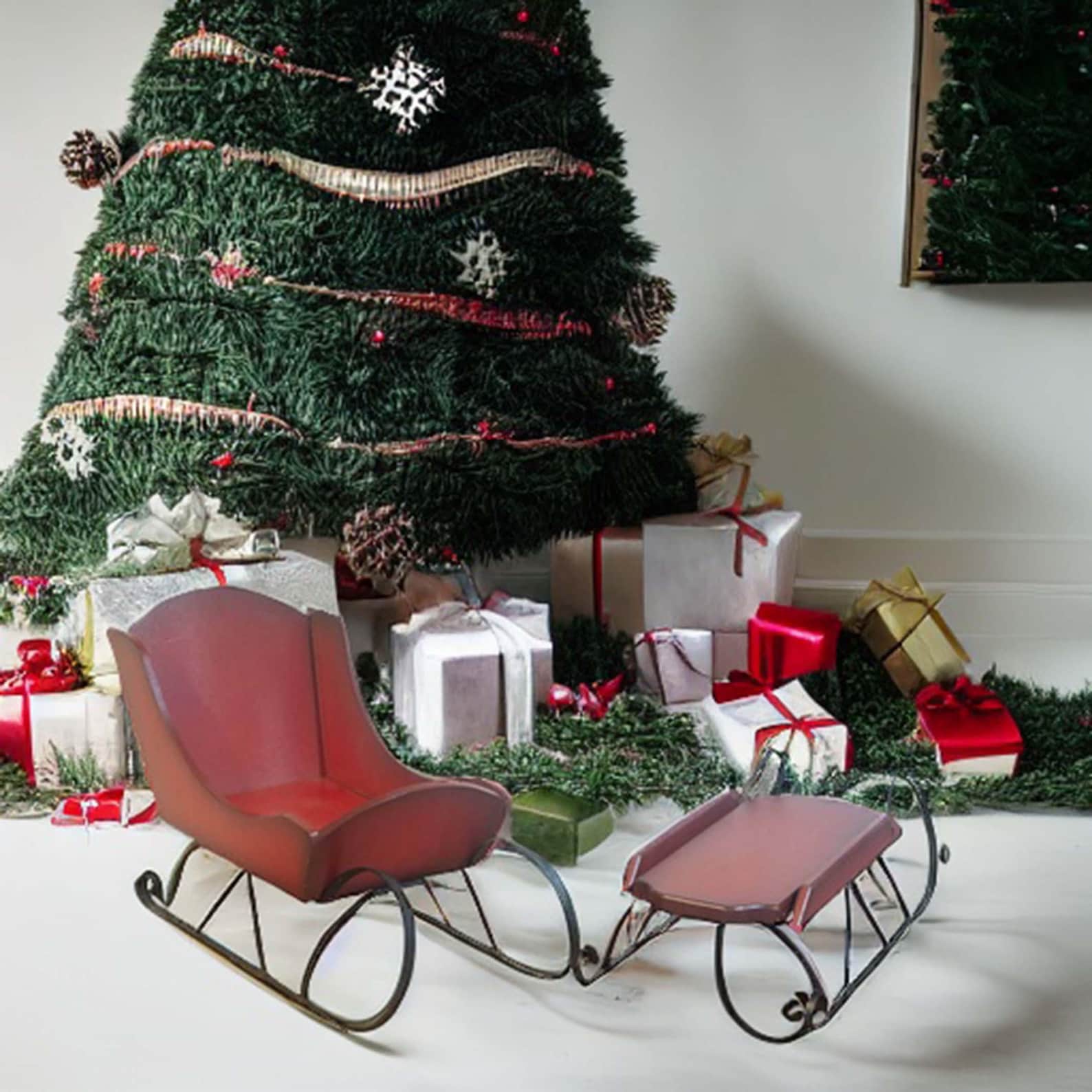 Christmas Sleigh Decor Farmhouse Christmas Sleigh Holiday Decor ...