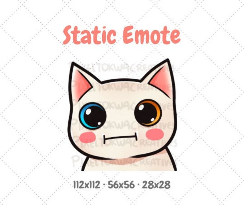 Cute Cat Emote for Twitch Emote Discord Emote Youtube Emote for ...