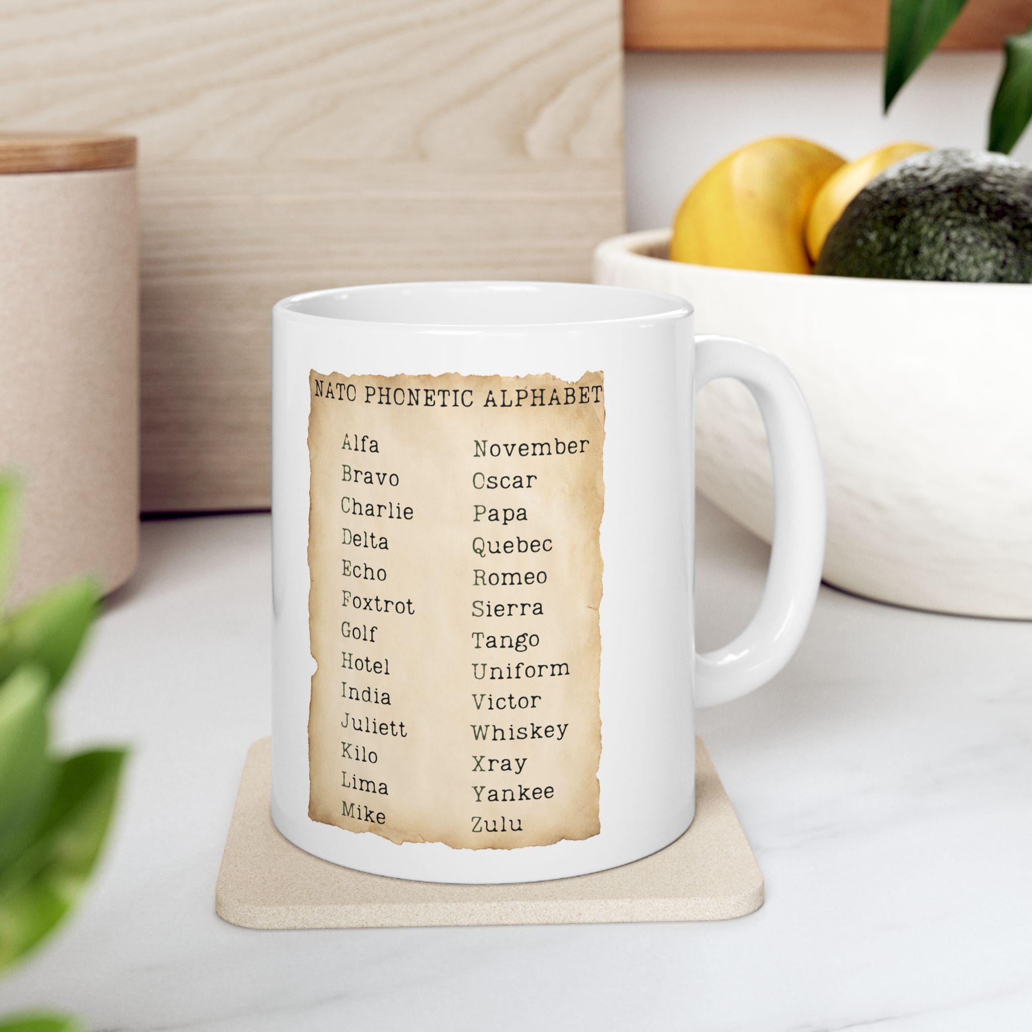 NATO Phonetic Alphabet, Mug - Etsy