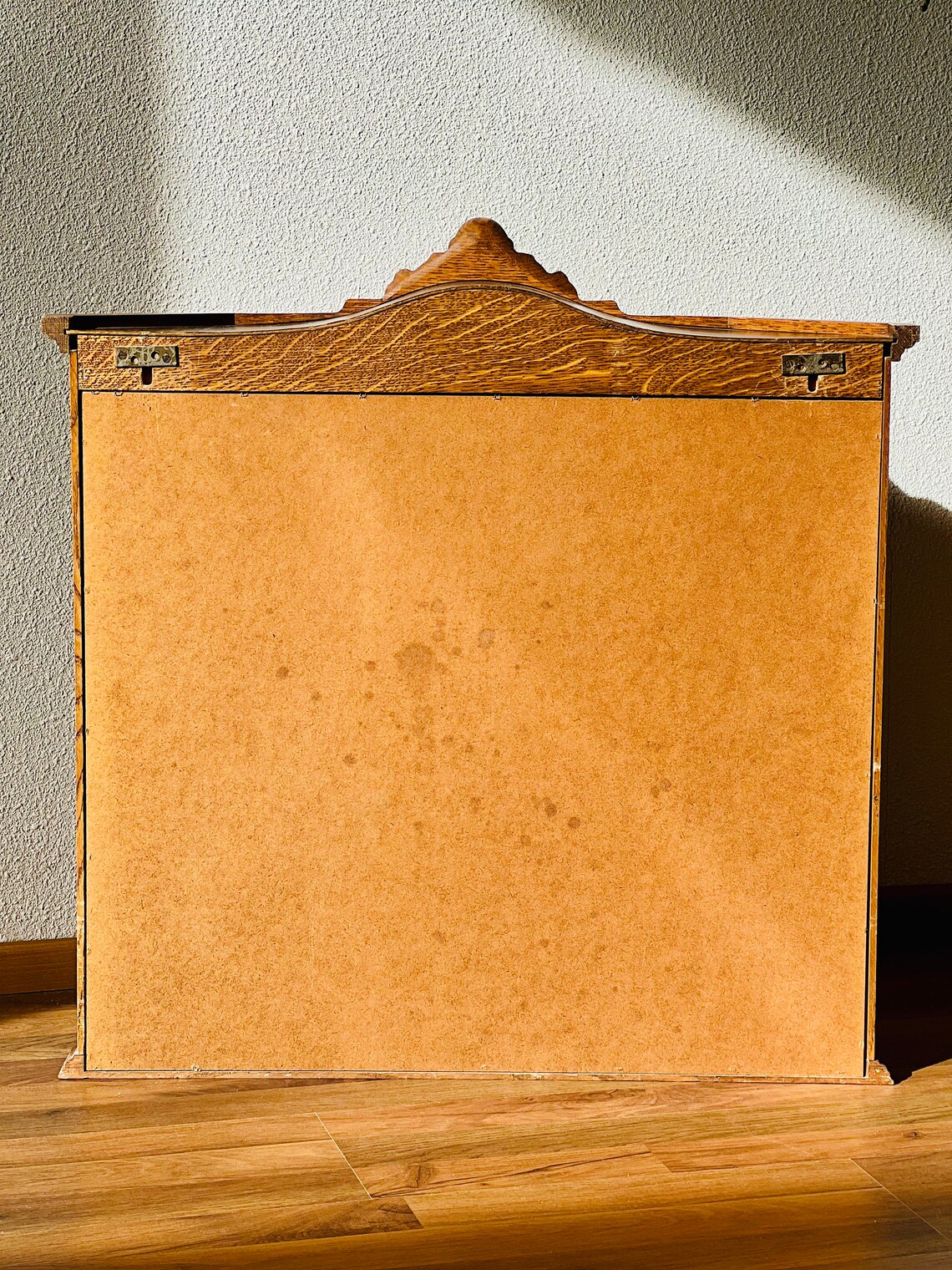 Vintage Large Dutch Wall Hanging Cabinet, Wood Glass Cabinet, Curio ...