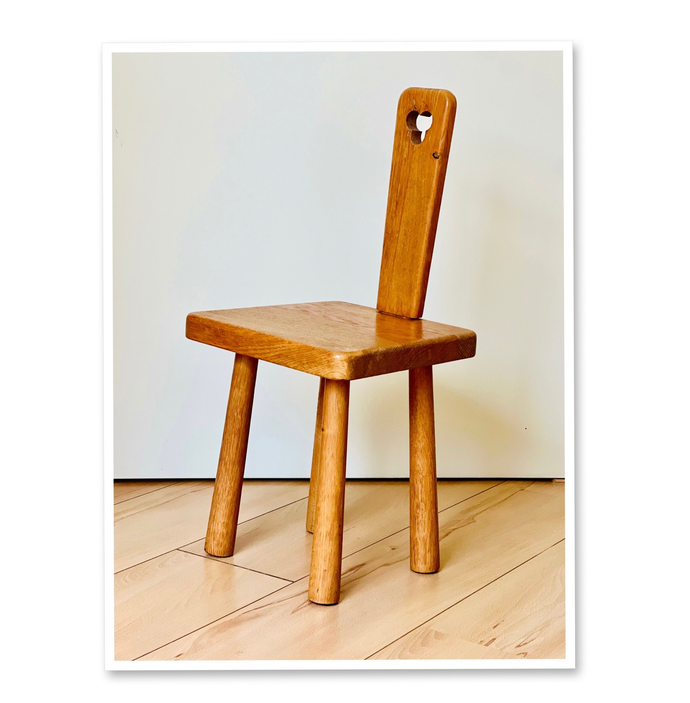 Dutch Vintage Modernist Brutalist Oak Side Table Plant Stool Wooden ...