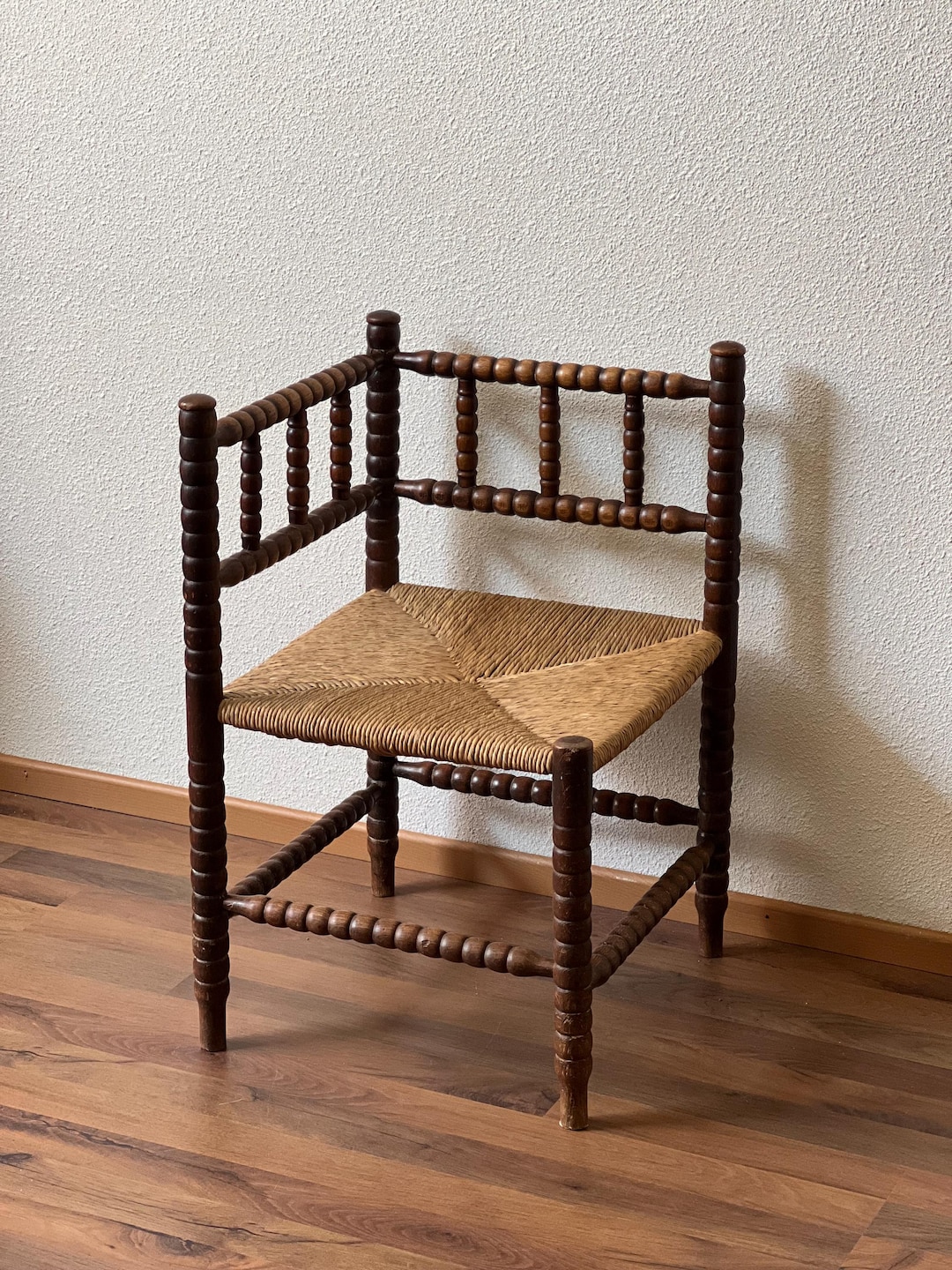 Antique French Provincial Corner Chair Carved Oak 19th C. | Bobbin ...