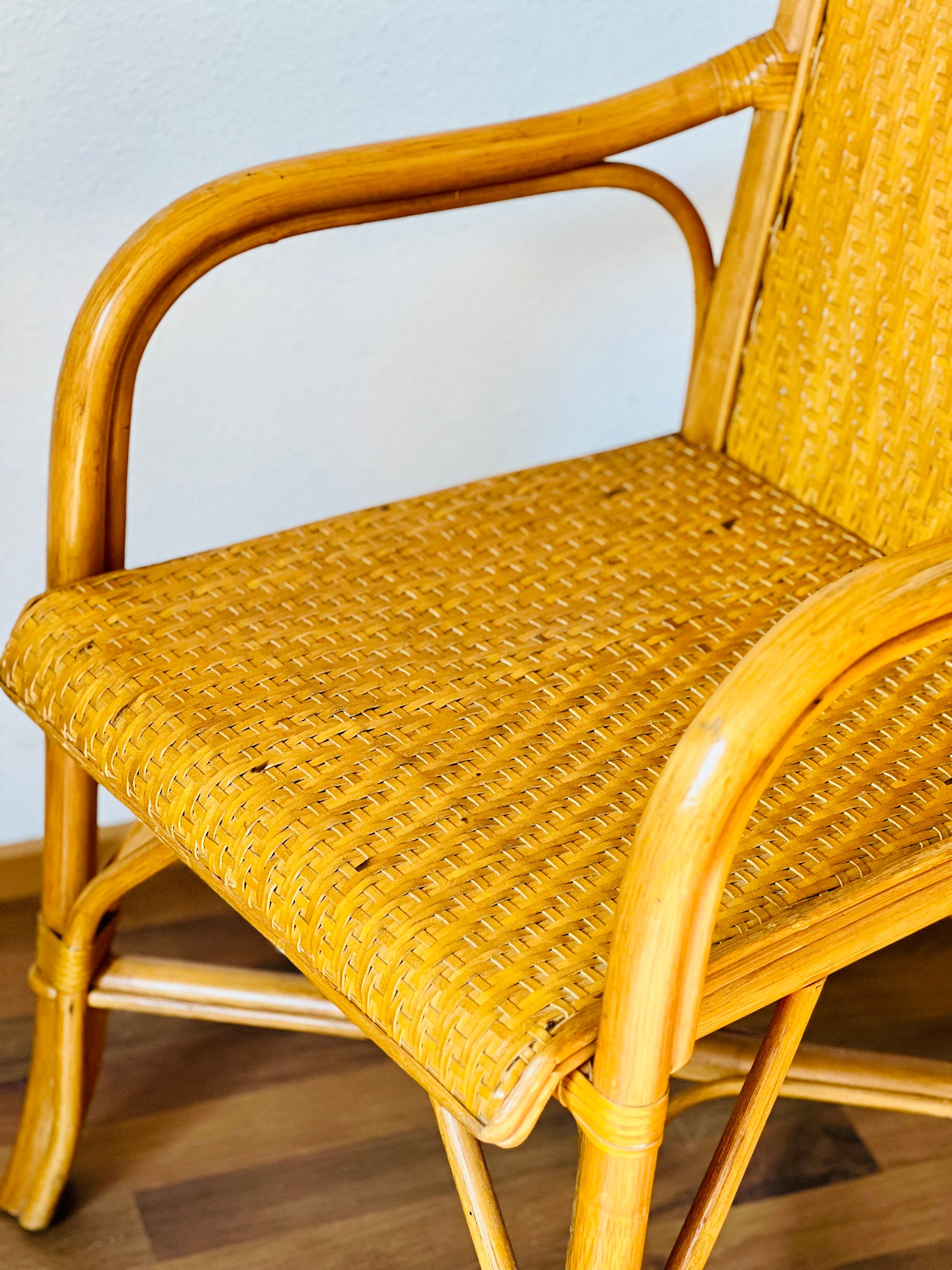 1 of 3 Mid Century Modern Bamboo Chair / Vintage Rattan Chair / Boho ...