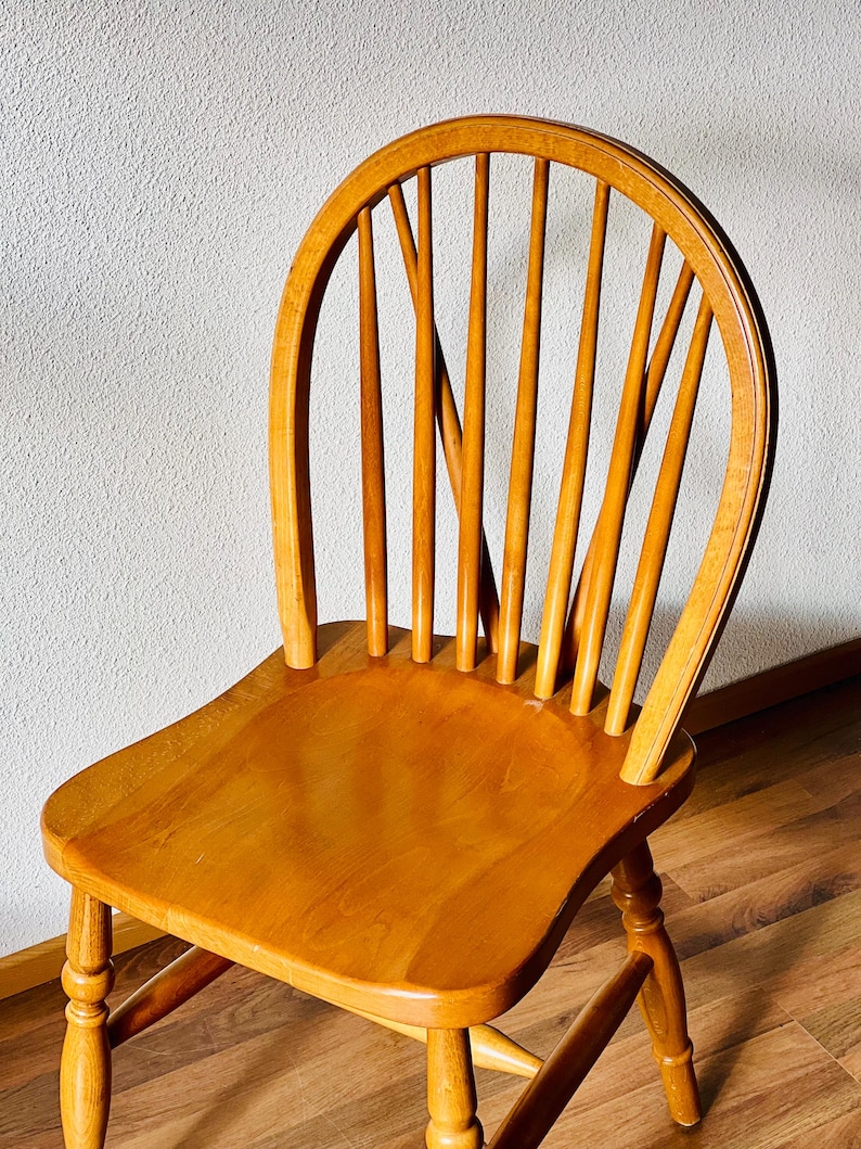 Antique Spindle Back Wooden Dining Chairs Set of 4 Ercol Windsor Dining ...