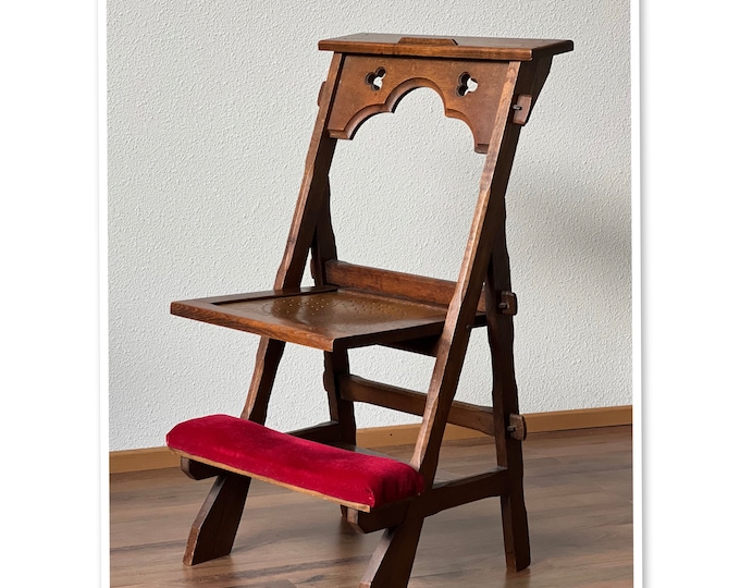 Oak Wood Prayer Chair, Prayer Kneeler, Kneeling Bench, Church Chair ...