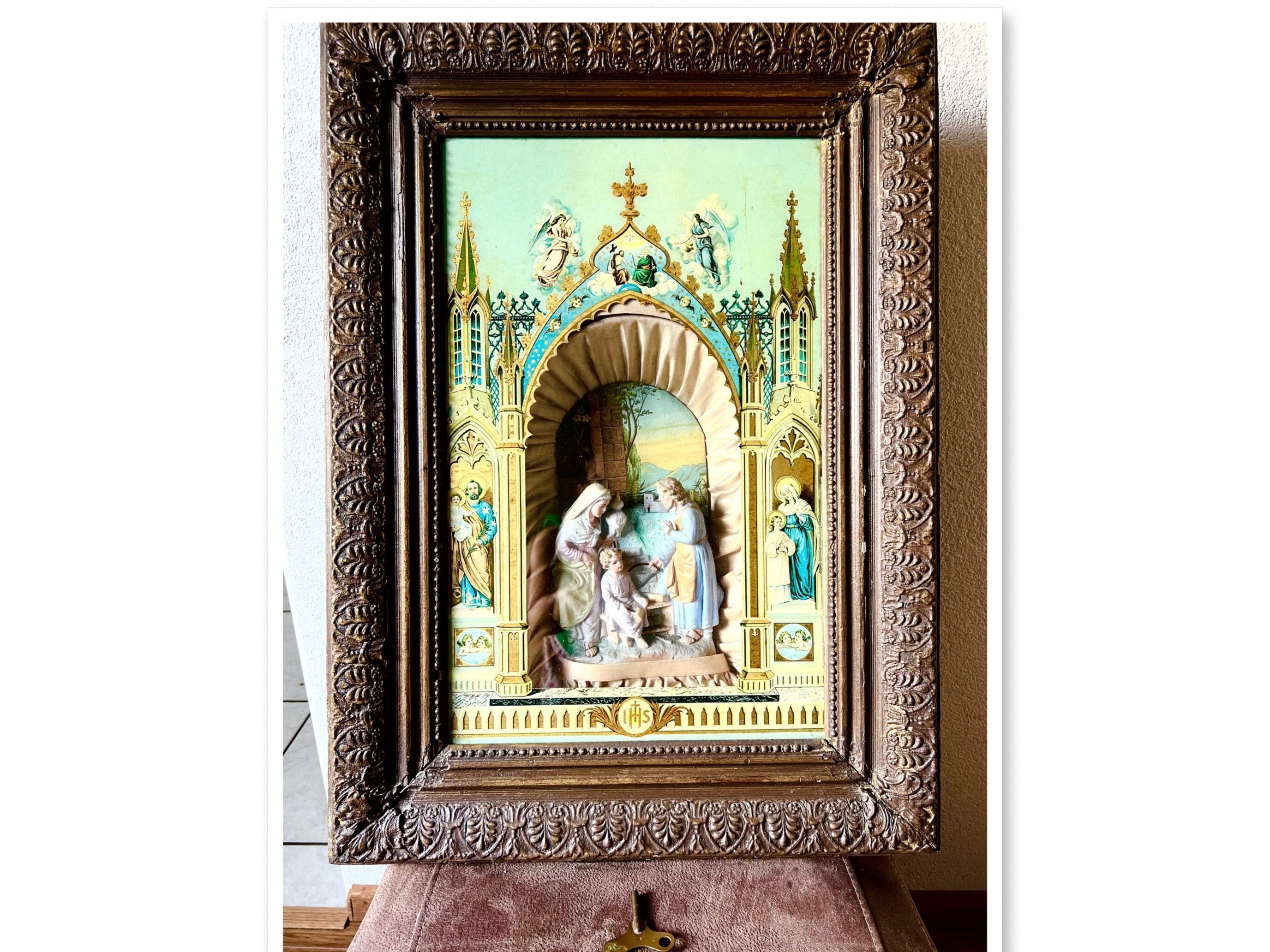 Rare Beautiful Antique Religious Exquisite Craftsmanship Home Altar ...