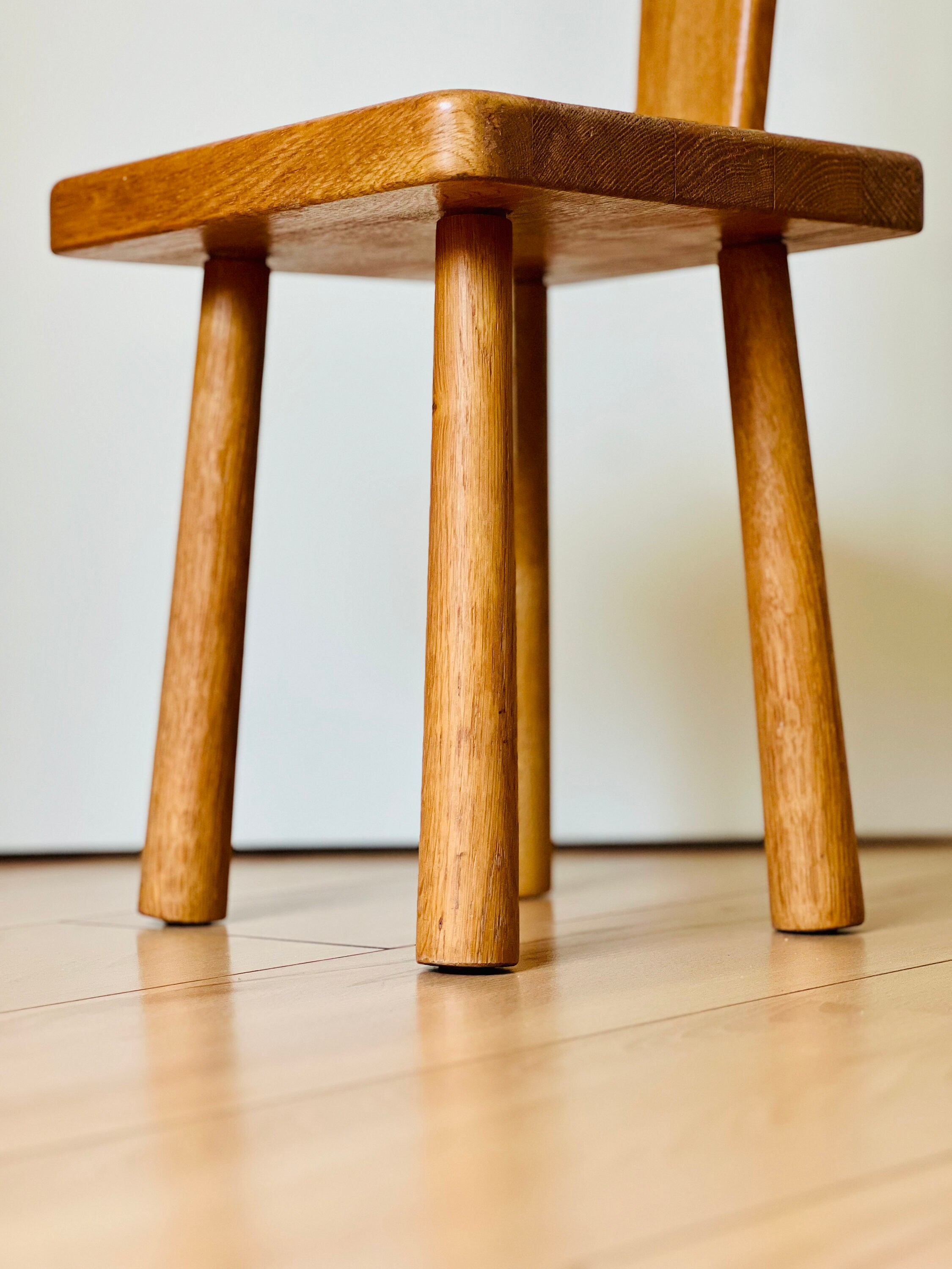 Dutch Vintage Modernist Brutalist Oak Side Table Plant Stool Wooden ...