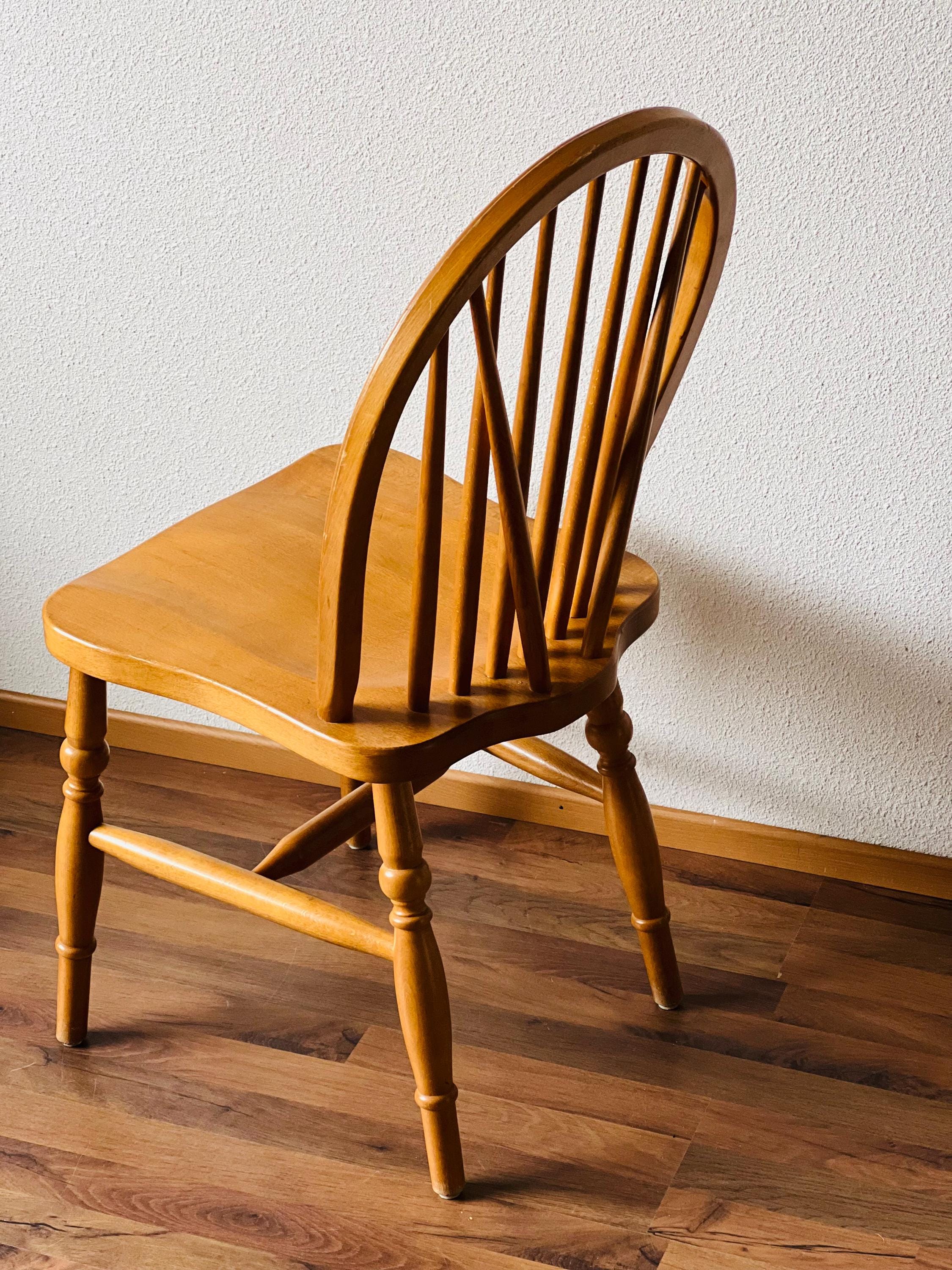 Antique Spindle Back Wooden Dining Chairs Set of 4 Ercol Windsor Dining ...