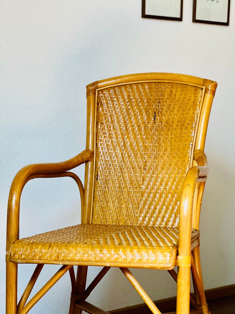 1 of 3 Mid Century Modern Bamboo Chair / Vintage Rattan Chair / Boho ...
