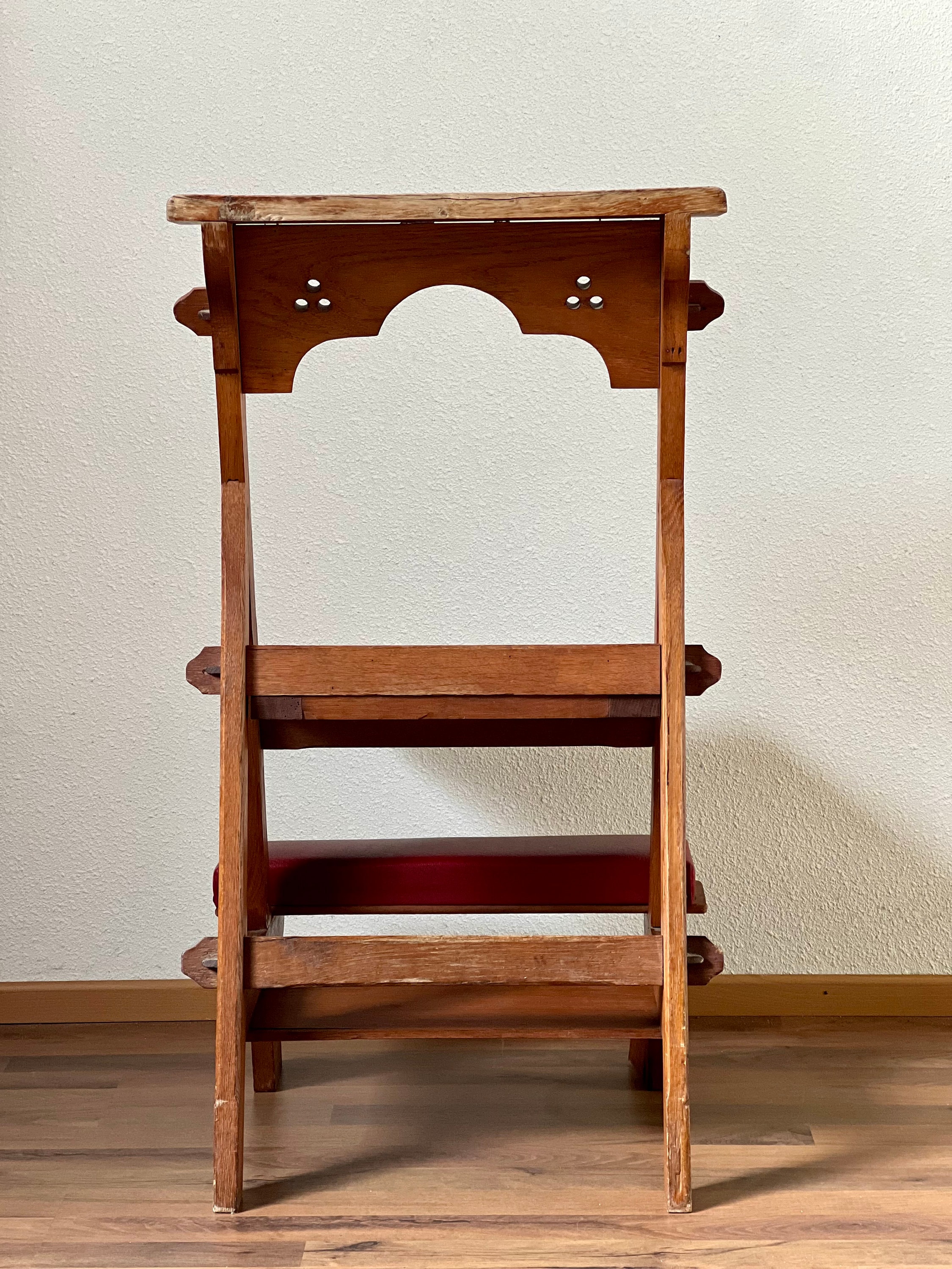 Oak Wood Prayer Chair, Prayer Kneeler, Kneeling Bench, Church Chair ...