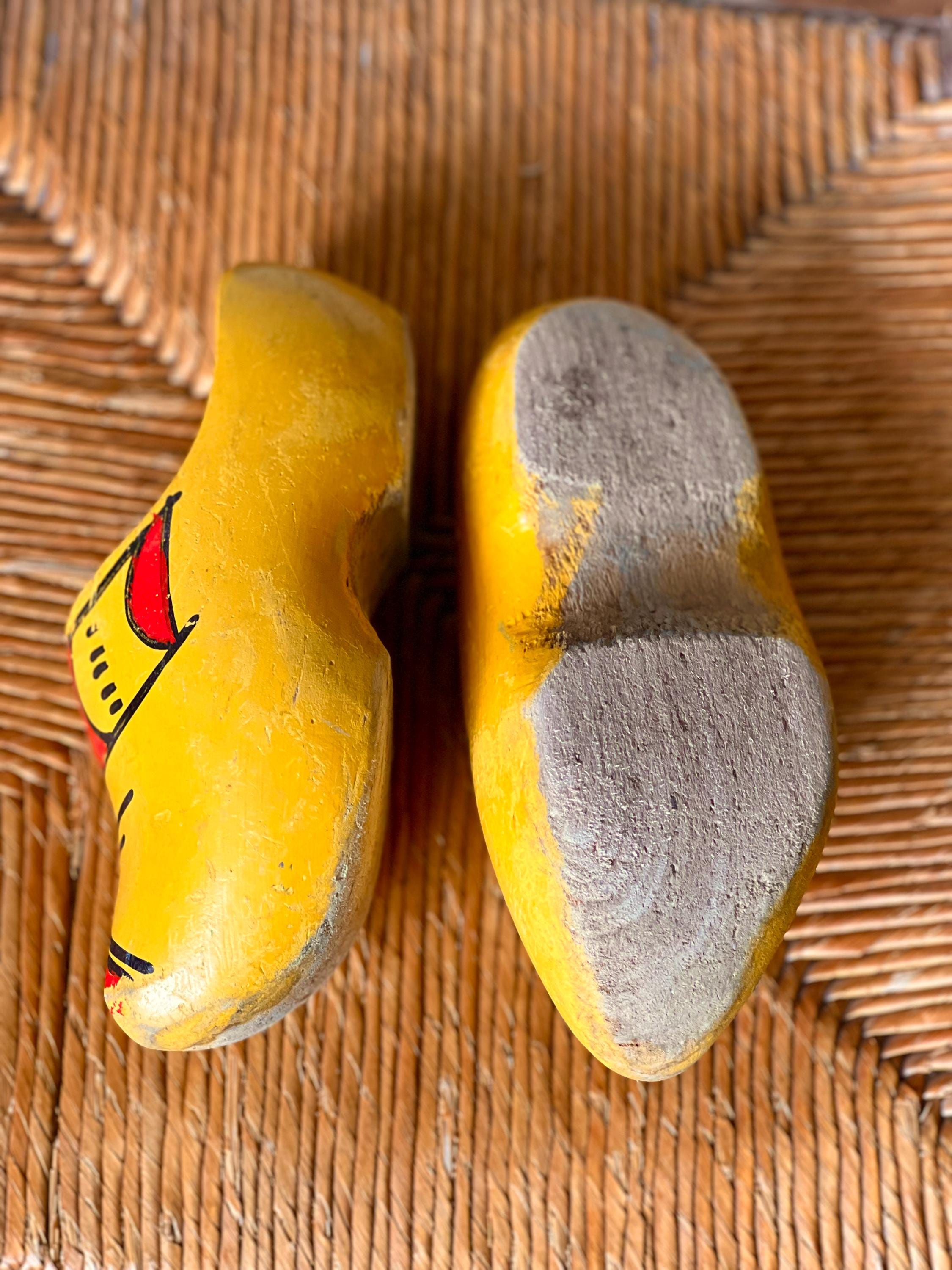 Original Dutch Antique Wooden Clogs Hand | Painted Wooden Shoes ...