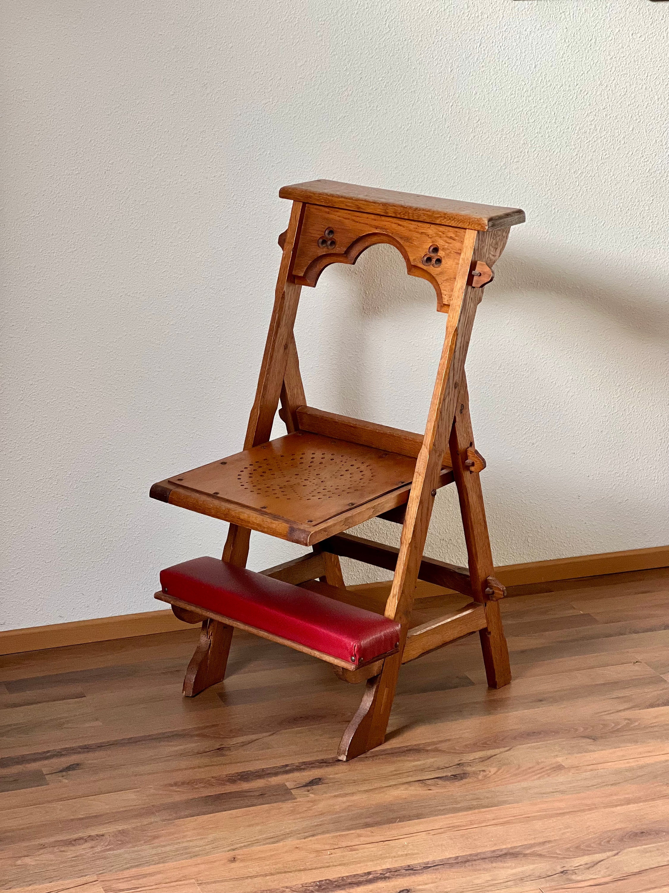 Oak Wood Prayer Chair, Prayer Kneeler, Kneeling Bench, Church Chair ...
