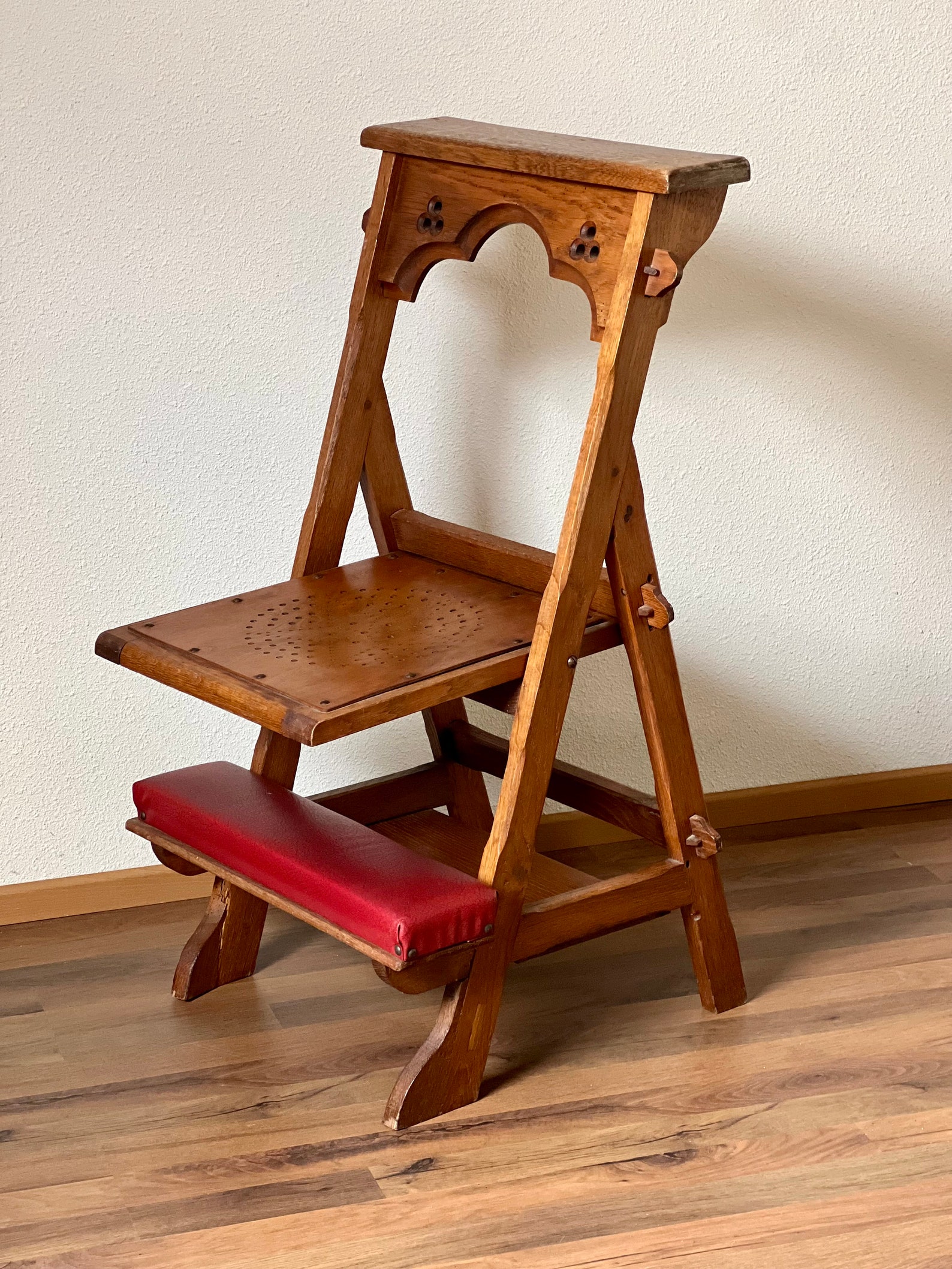 Oak Wood Prayer Chair, Prayer Kneeler, Kneeling Bench, Church Chair ...
