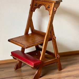 Oak Wood Prayer Chair, Prayer Kneeler, Kneeling Bench, Church Chair ...