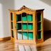 Vintage Large Dutch Wall Hanging Cabinet, Wood Glass Cabinet, Curio ...