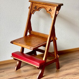 Oak Wood Prayer Chair, Prayer Kneeler, Kneeling Bench, Church Chair ...