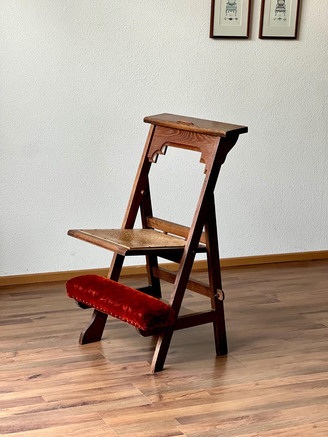 Carved Wood Folding Chair | Prayer | by Luterma Estonia | Antique ...