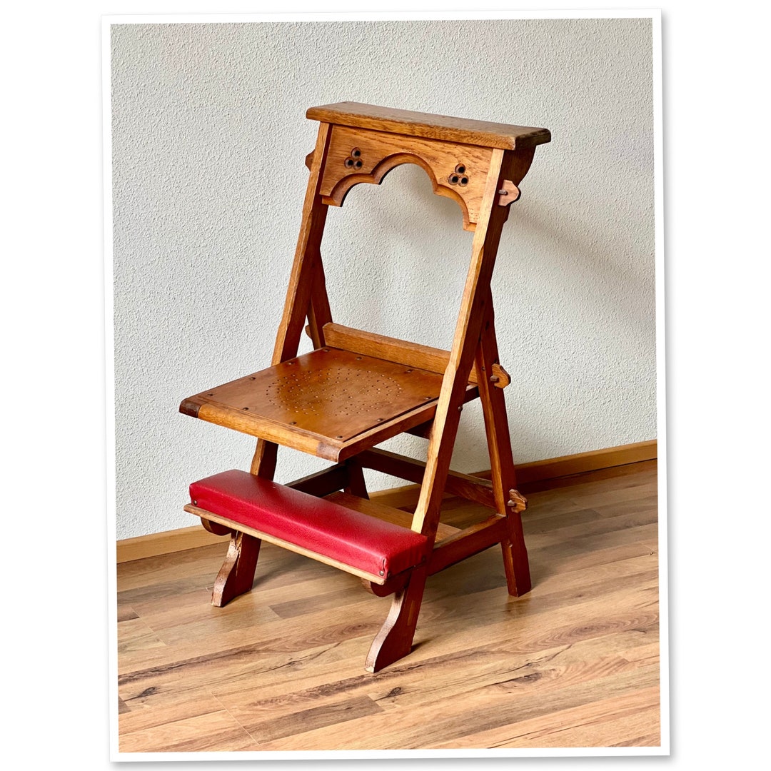 Oak Wood Prayer Chair, Prayer Kneeler, Kneeling Bench, Church Chair ...