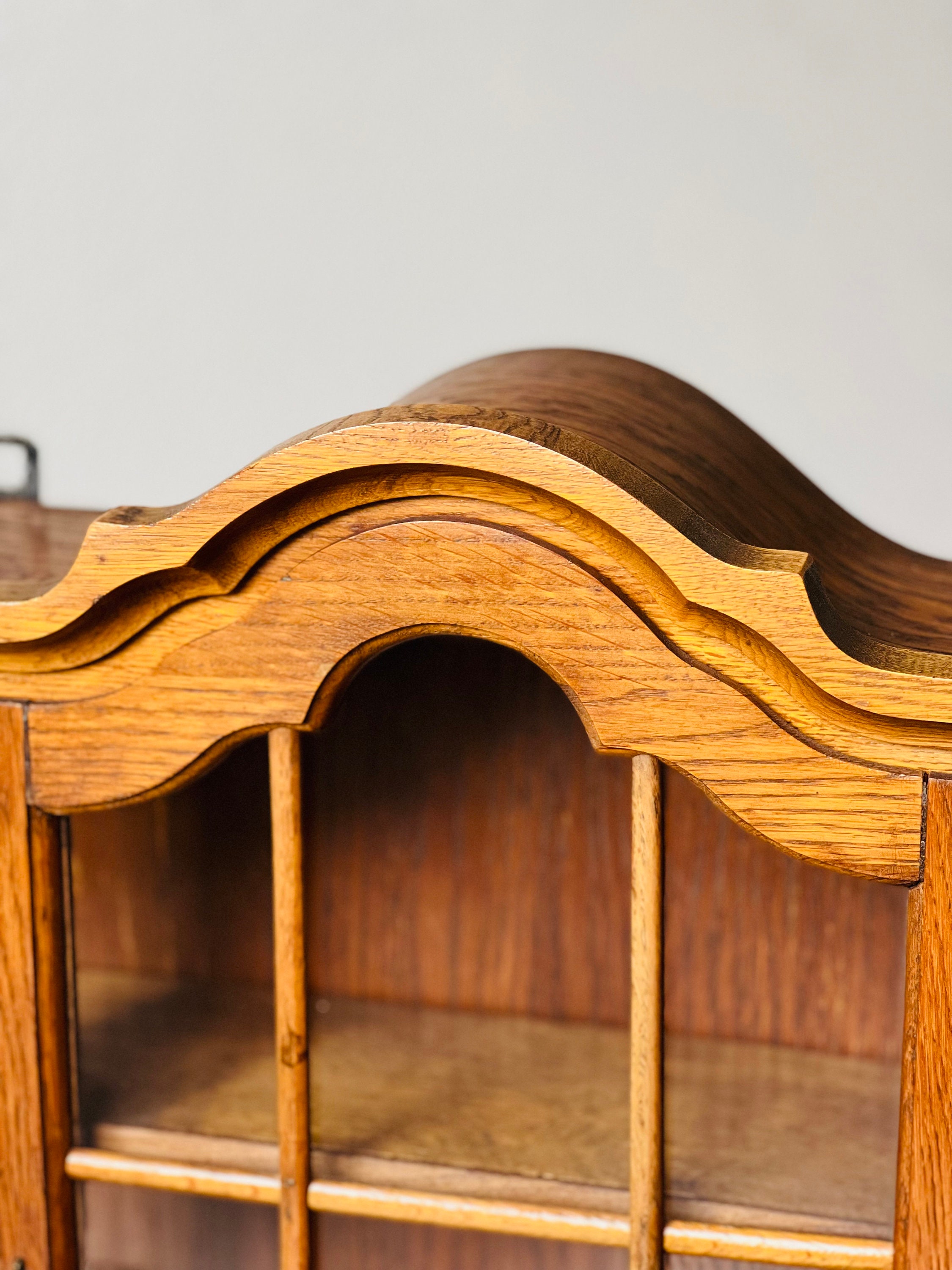 Antique Apothecary Chest With Glass Window, Old Wooden Display Case ...