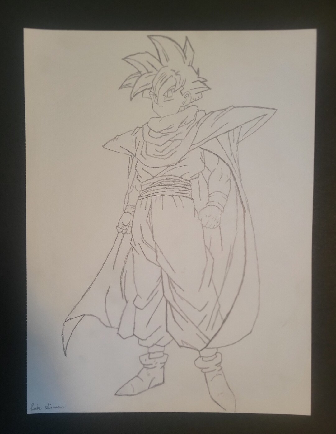 Super Saiyan Gohan Handmade Drawing 1/1 not a Reprint 9x6 - Etsy