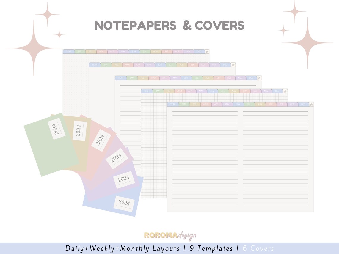 ALL-IN-ONE Digital Planner 2024 2025 Daily, Weekly, Monthly, Yearly ...