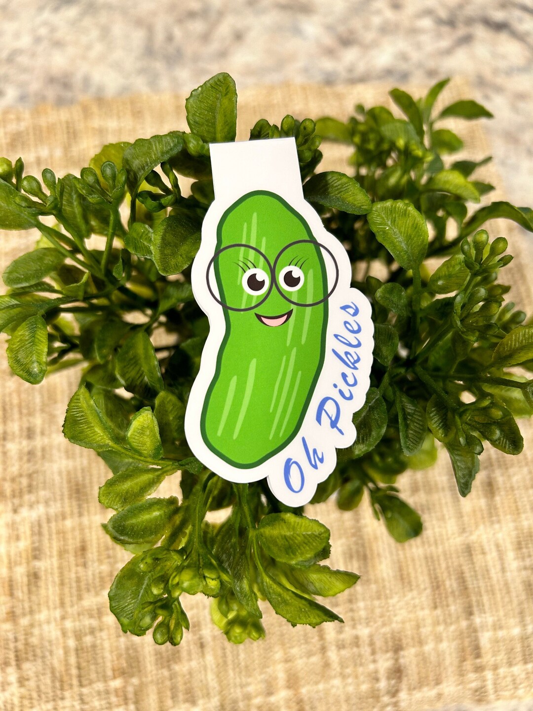 Funny Pickle Bookmark, Cute Pickle Magnetic Bookmark, Gift for Book ...