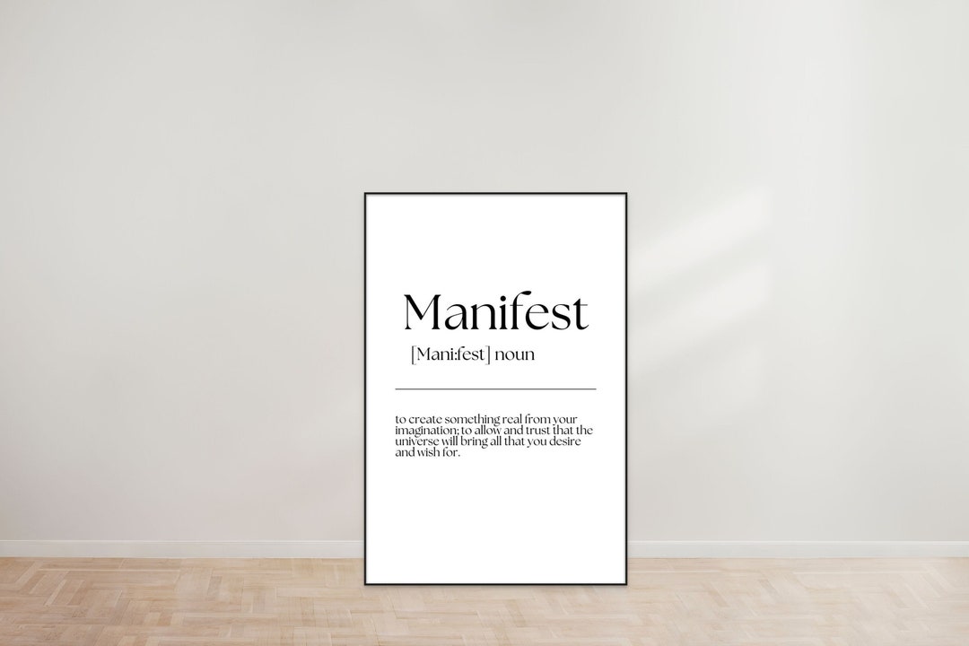 Manifest, Motivational Poster, Inspirational, Downloadable Prints ...