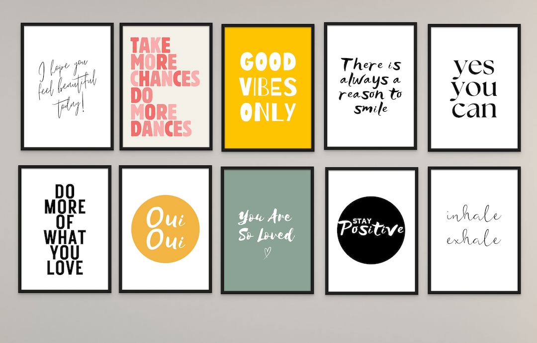 Motivational Poster Bundle, Inspirational, Downloadable Prints ...