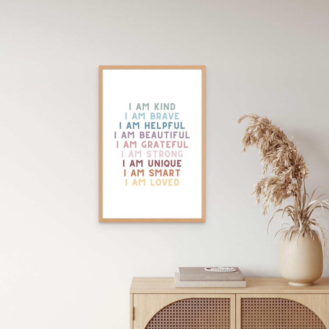 I Am Kind Motivational Poster, Inspirational, Downloadable Prints ...