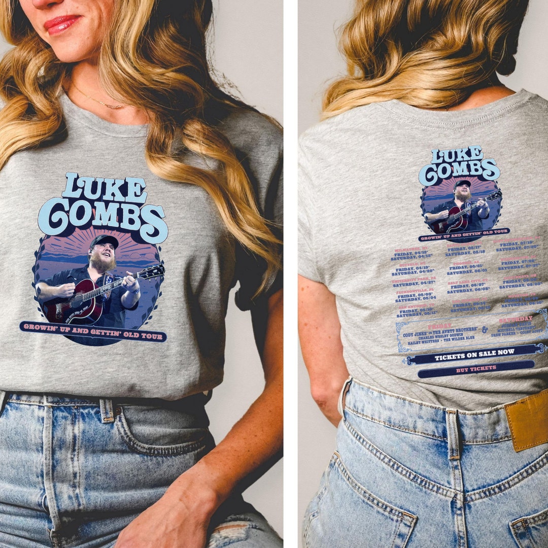 Luke Combs 2024 Tour Growing up and Getting Old Shirt, Luke Combs Shirt ...