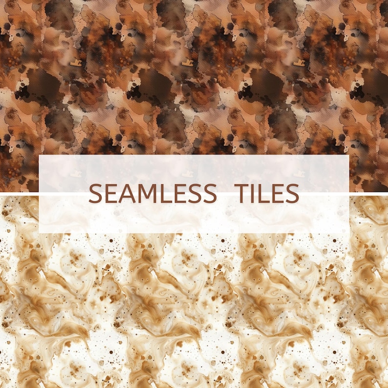 200 Tan and Brown Watercolor Textures Digital Paper - Seamless Design ...