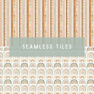 50 Pastel Boho Patterns Digital Paper - Seamless Design, Digital Paper ...