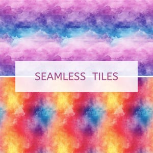 300 Colorful Watercolor Textures Digital Paper - Seamless Design ...