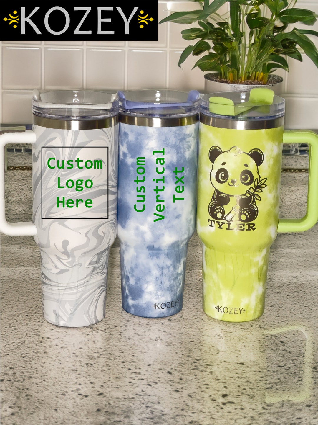 40oz Custom Tie Dye and Swirl Stanley Style Tumblers, Occupations ...