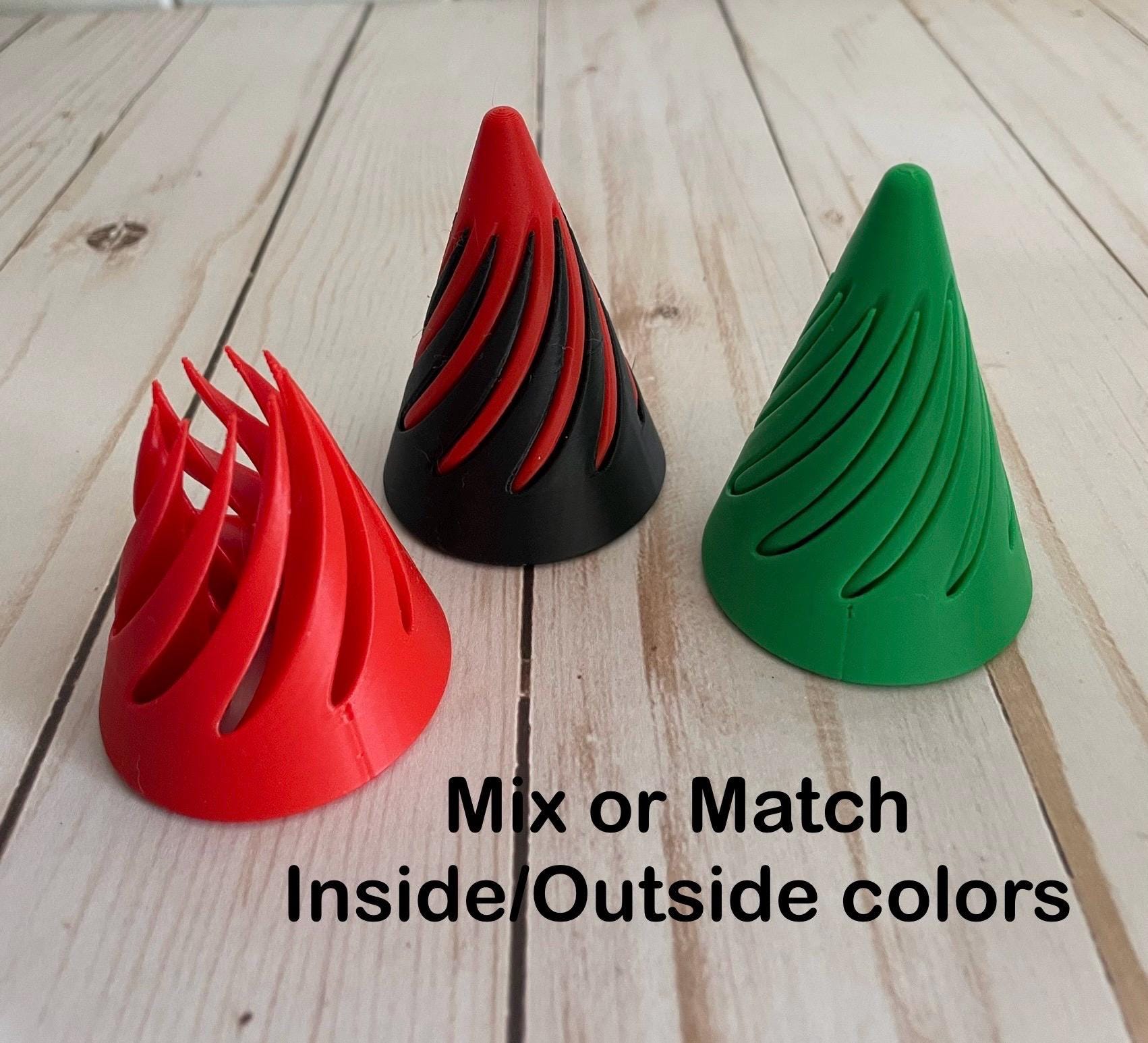 3D Printed Fidget Cones, Spiral Cone Fidget, Office Desk Decor, Stress ...