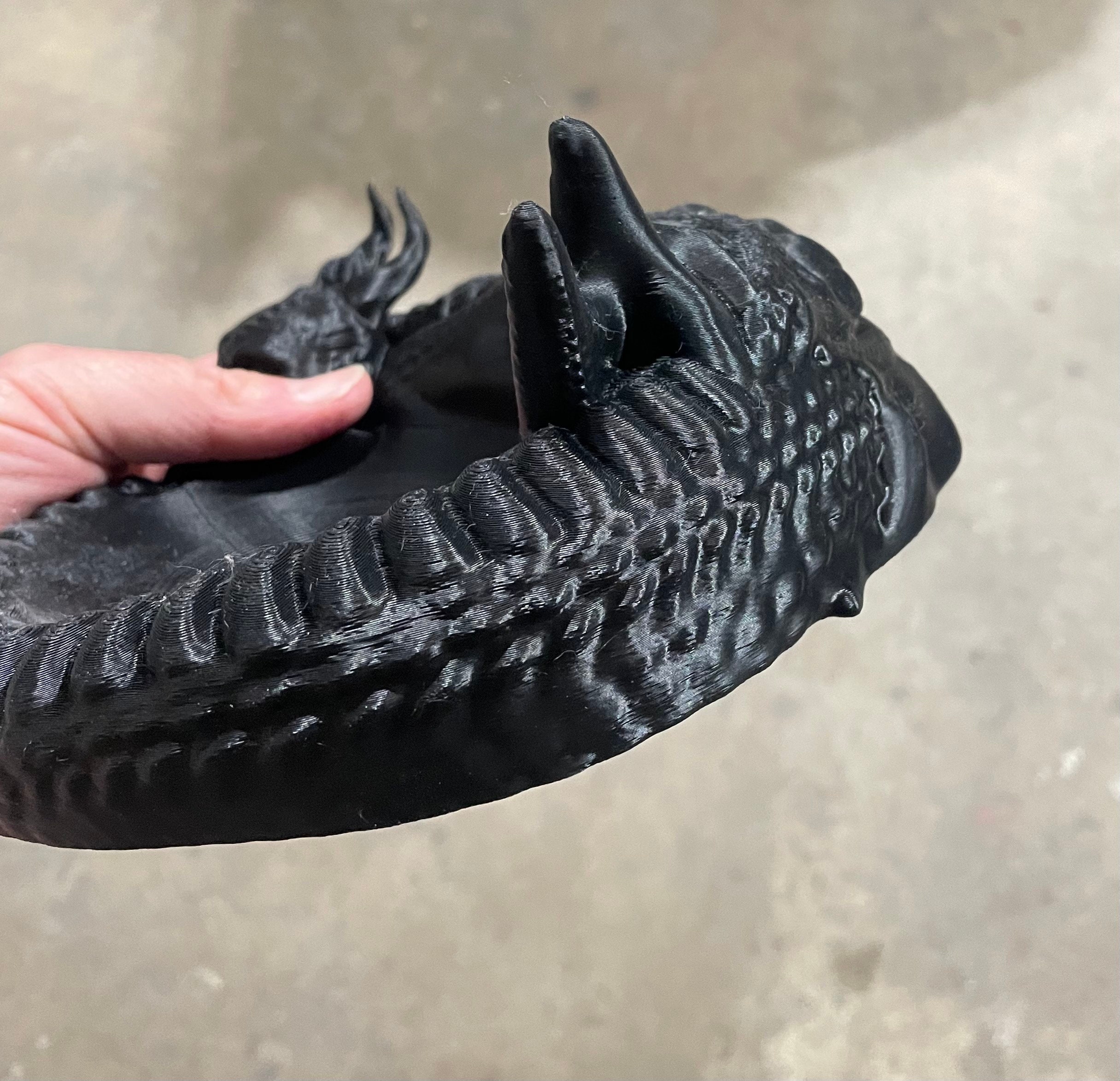 3D Printed Guardian Dragon of Keys and Change , Dragon Dish, Dragon ...