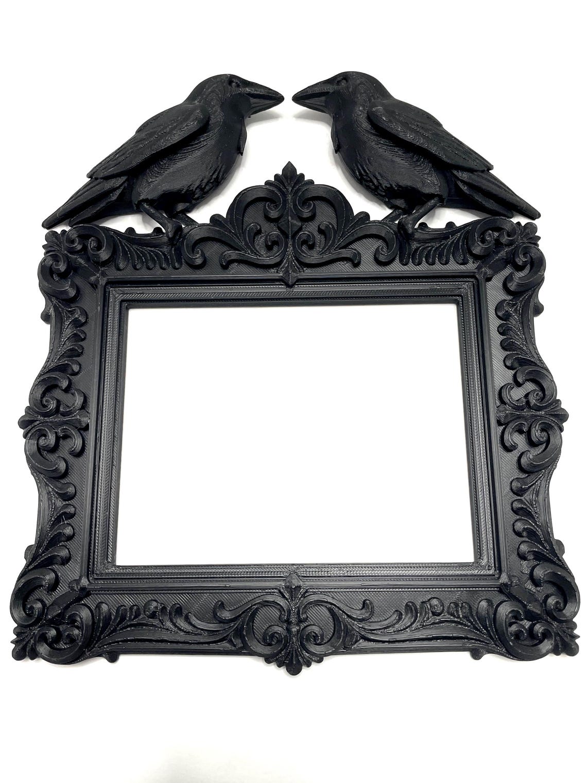 Gothic Duel Raven Photo Frame: Victorian Baroque Decor, Dark Wall Art ...