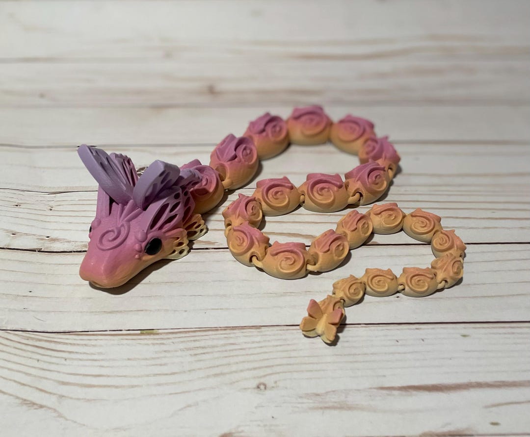 Butterfly Snake, Articulated Flexi Snake, 3D Fidget Butterfly Snake ...