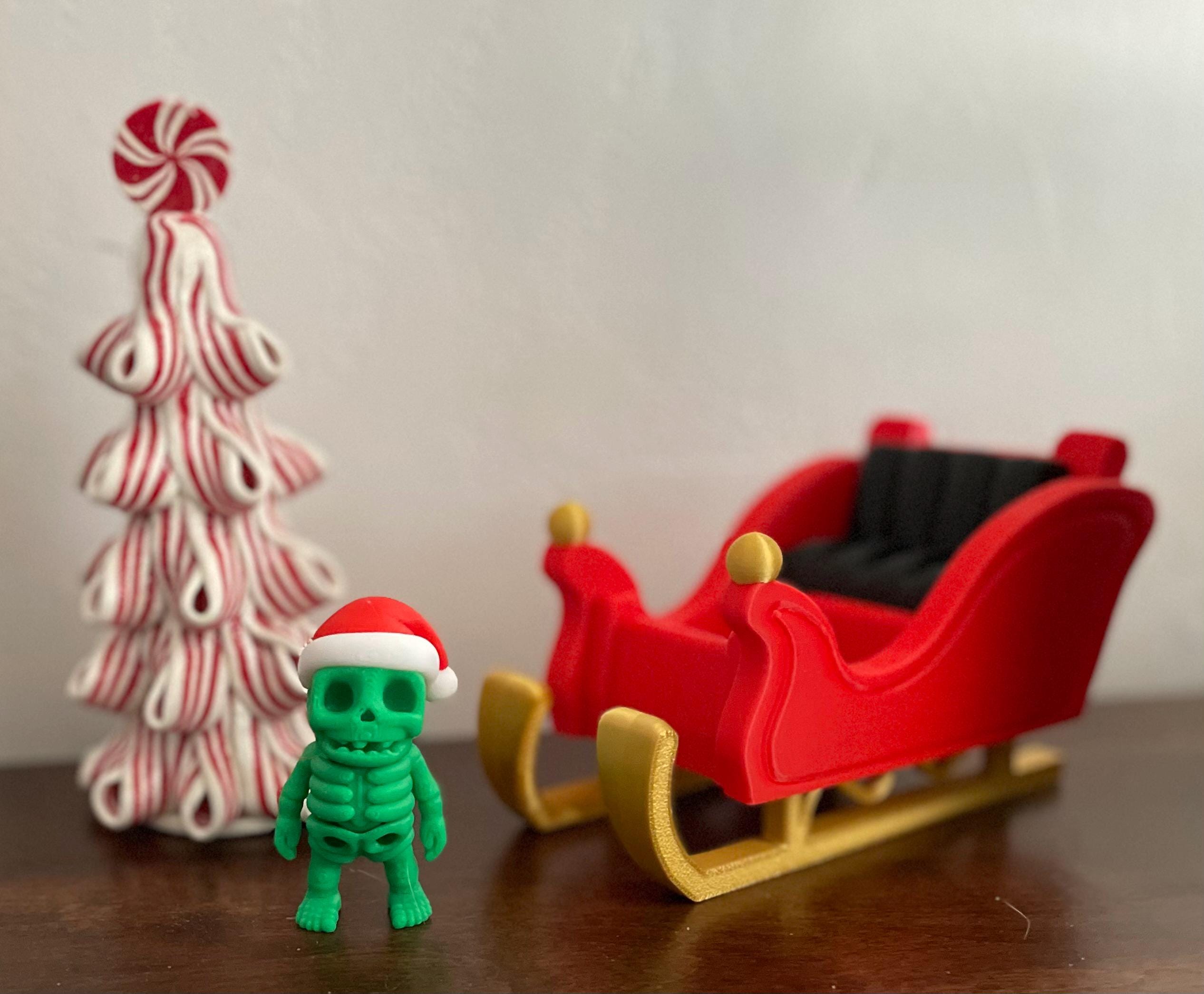 3D Printed Green Skeleton, Grinch Skeleton, Santa Skeleton, Christmas ...