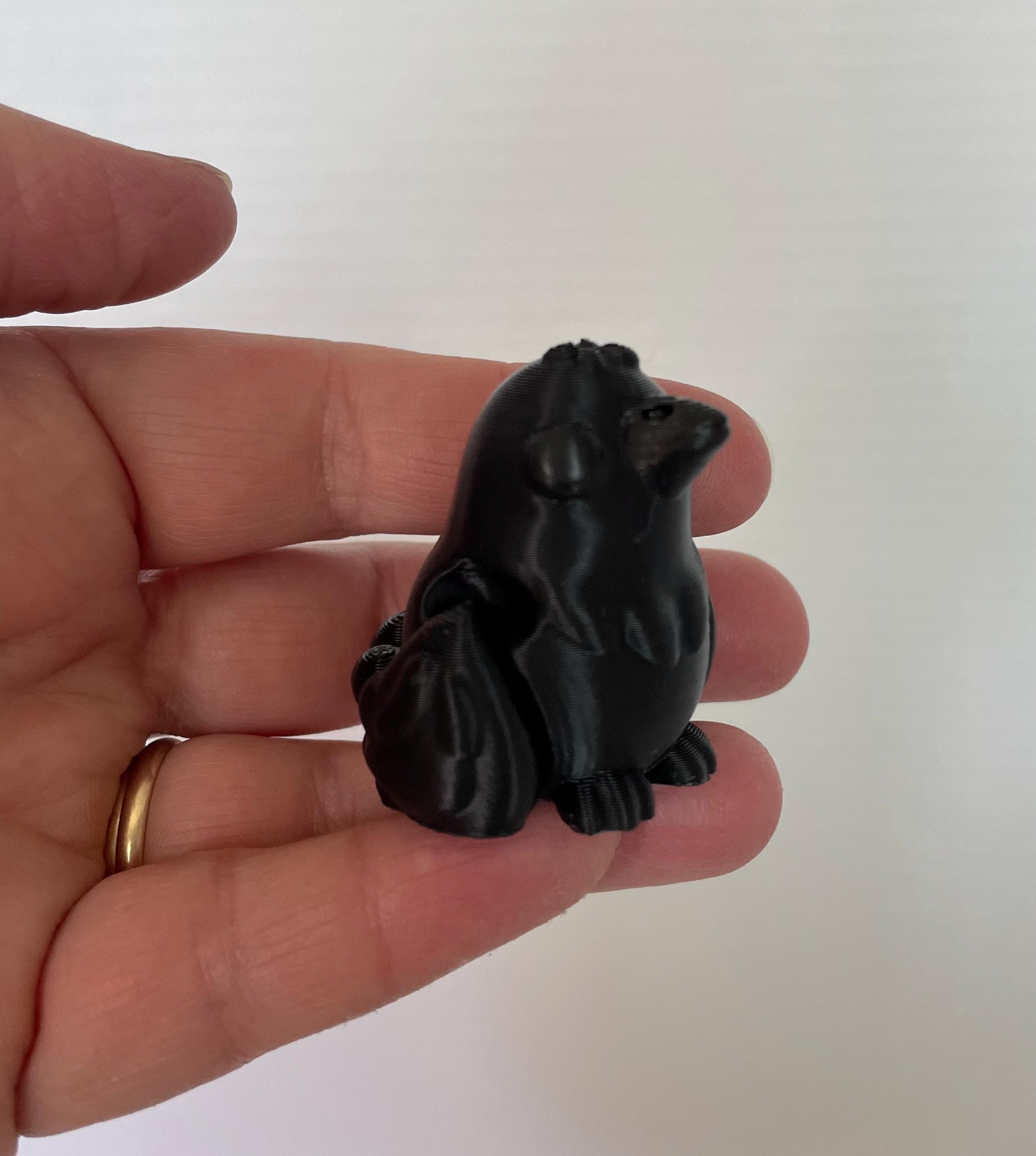 3D Printed Crows, Articulated Black Birds, Fidget Crows, Black Bird ...