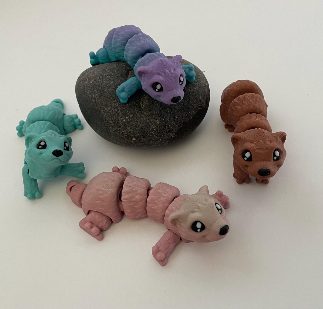 3D Articulated Ferret, Mini Flexi Ferret, Pocket Ferret, Desk Buddy ...