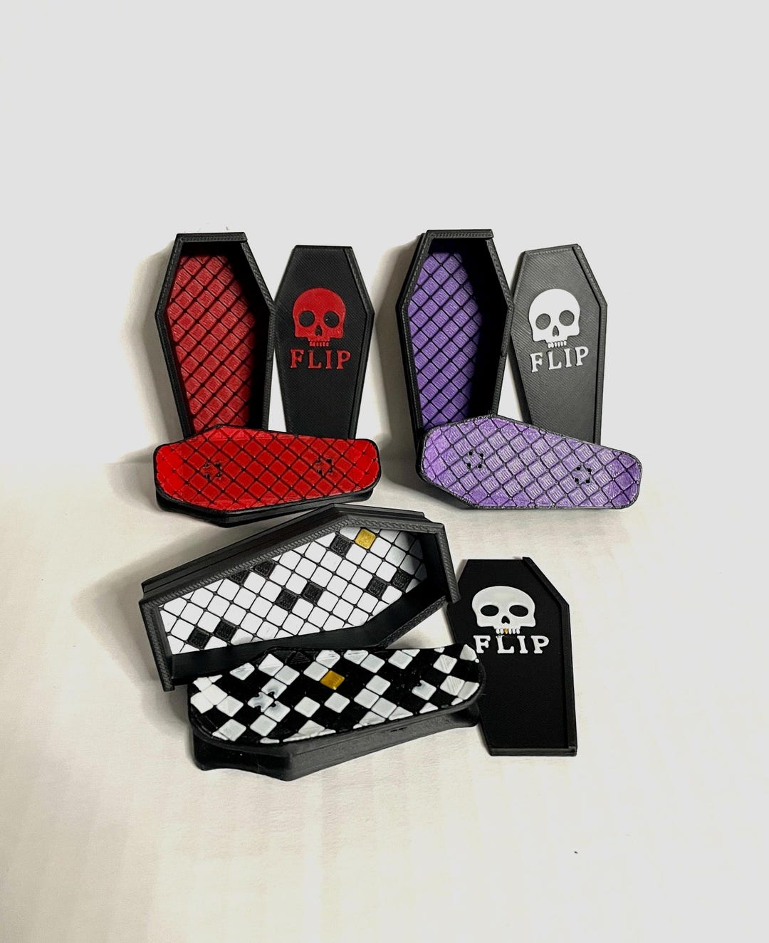 Kickflip Magnetic Fidget Skateboard - Coffin Edition - Etsy