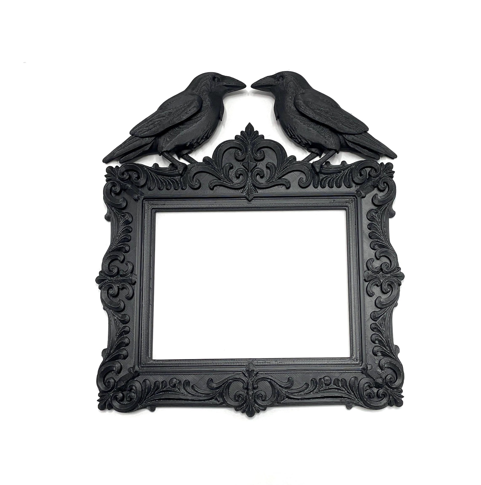 Gothic Duel Raven Photo Frame: Victorian Baroque Decor, Dark Wall Art ...